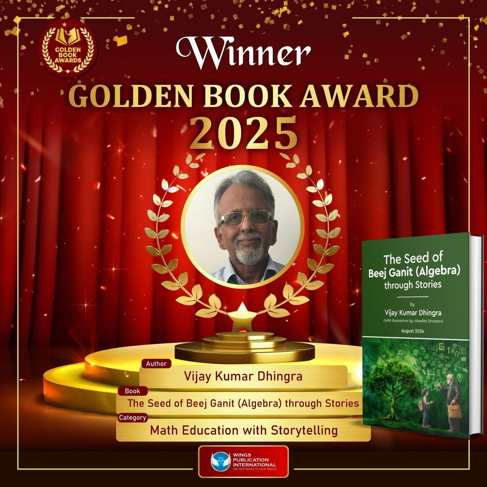 Honoured to Receive the Golden Book Award 2025! – Inspire Positivity